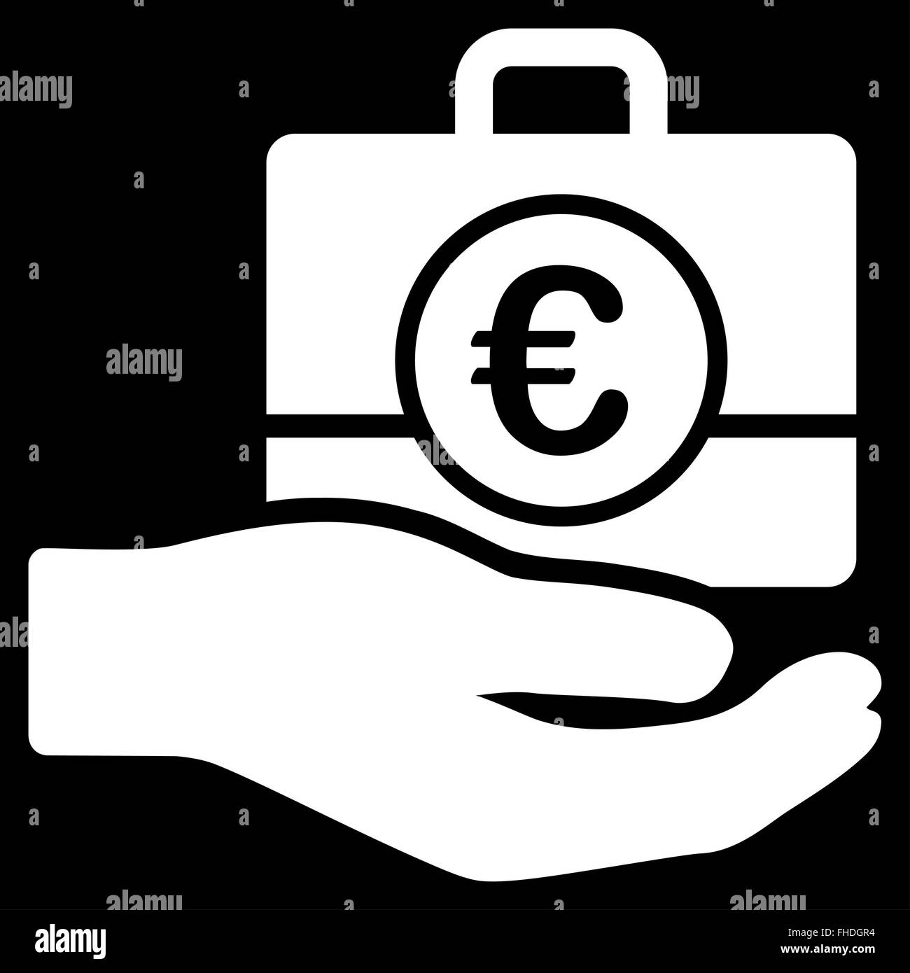 Euro Banking Service Icon Stock Photo - Alamy