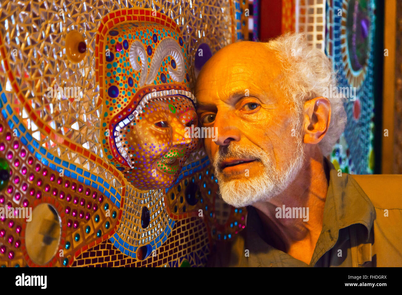 David Gubernick in the home of tile artist ANADO MCLAUCHLIN at LA CASA ...