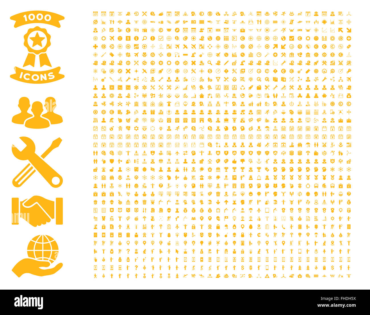 Set Of 1000 Flat Vector Icons Stock Photo - Alamy