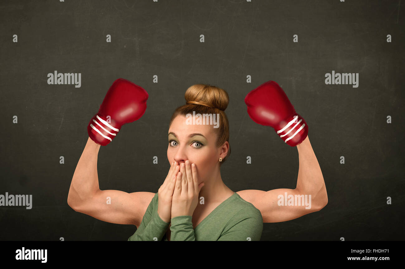 Strong and muscled boxer arms Stock Photo - Alamy