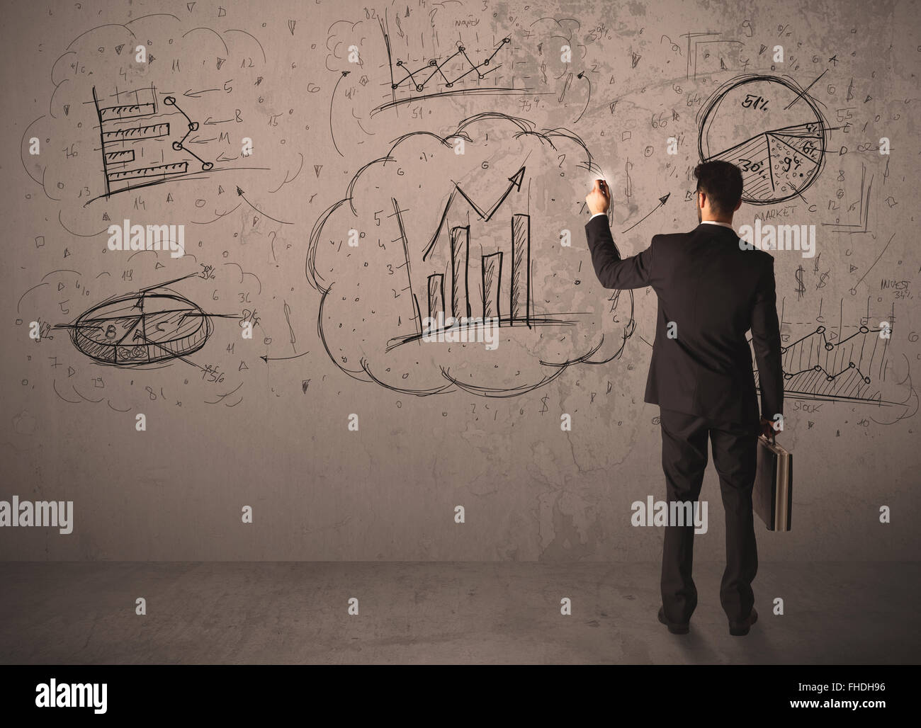 business project on a wall Stock Photo - Alamy