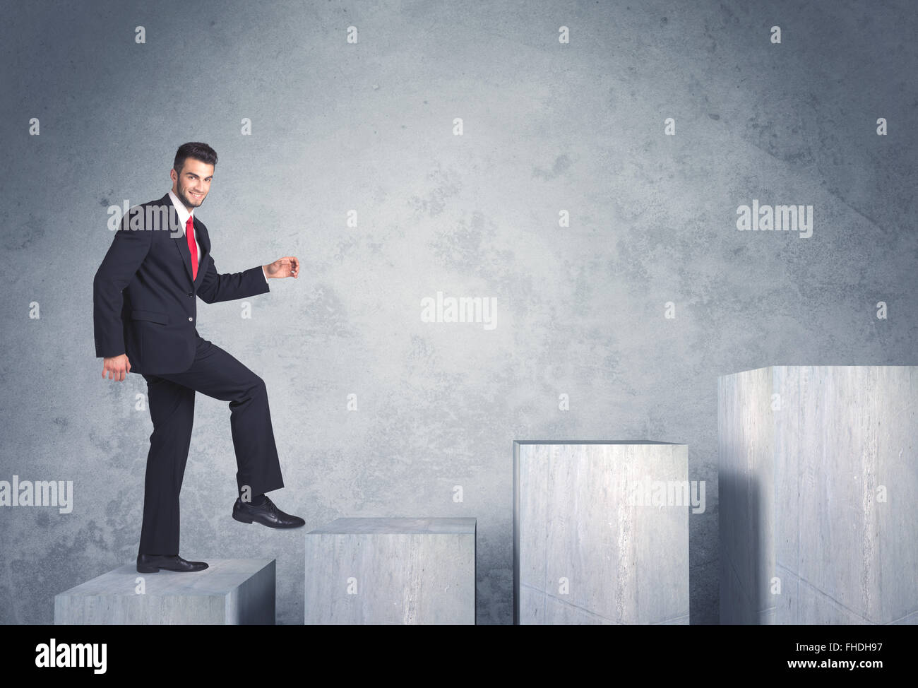 stepping up a staircase Stock Photo - Alamy