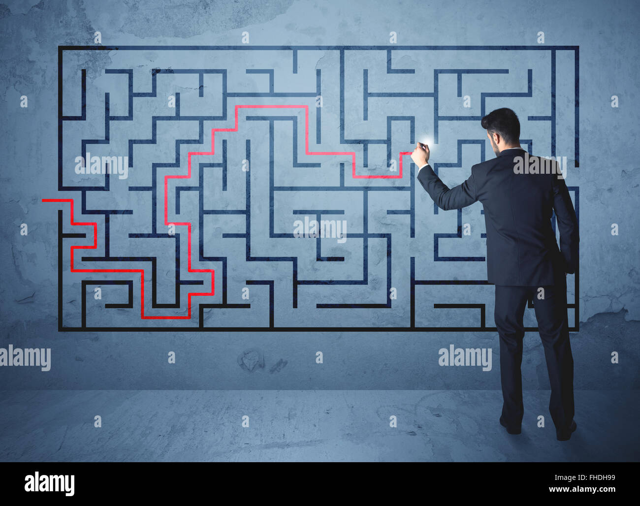 Solving a maze hi-res stock photography and images - Alamy