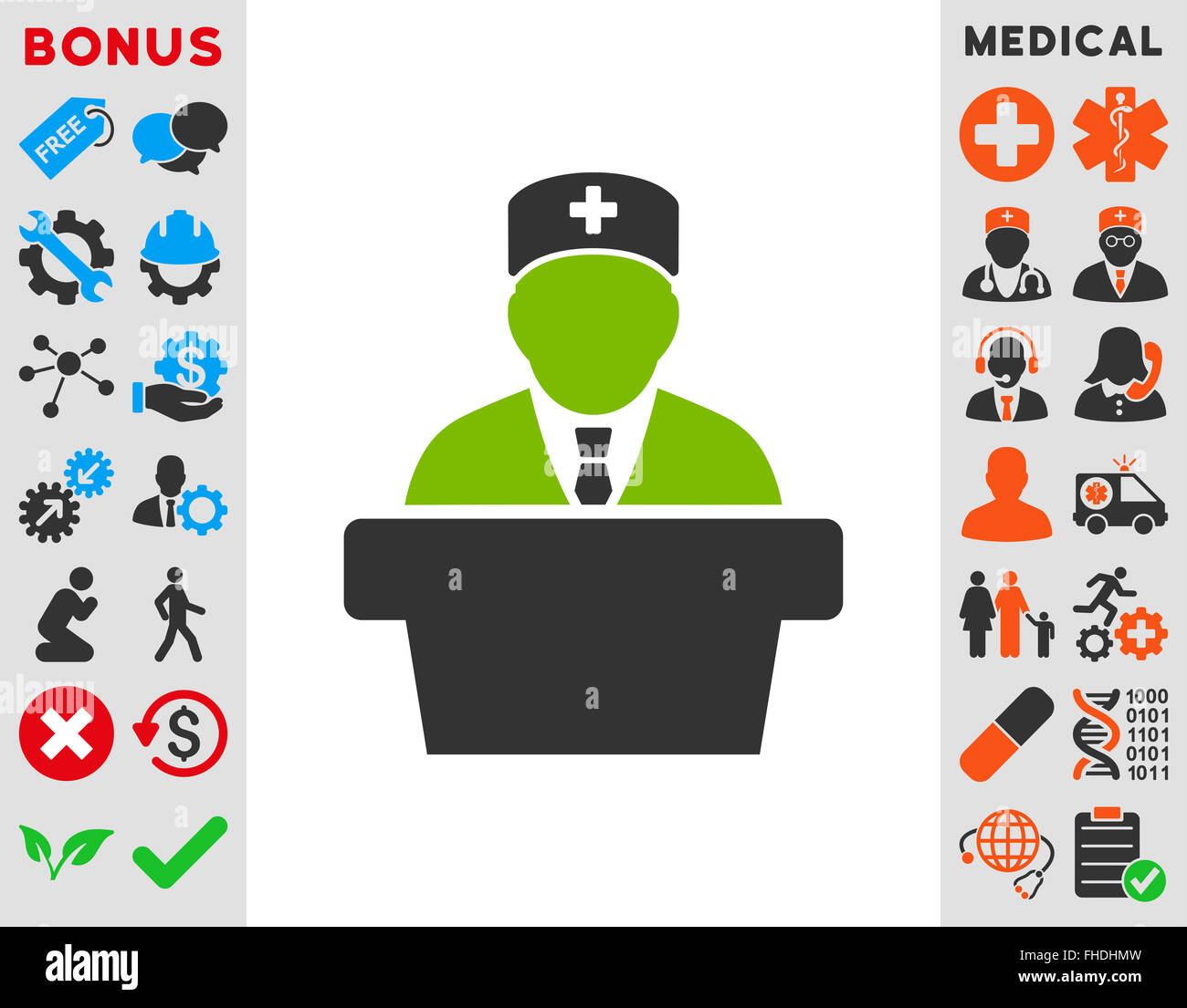 Health Care Official Icon Stock Photo - Alamy