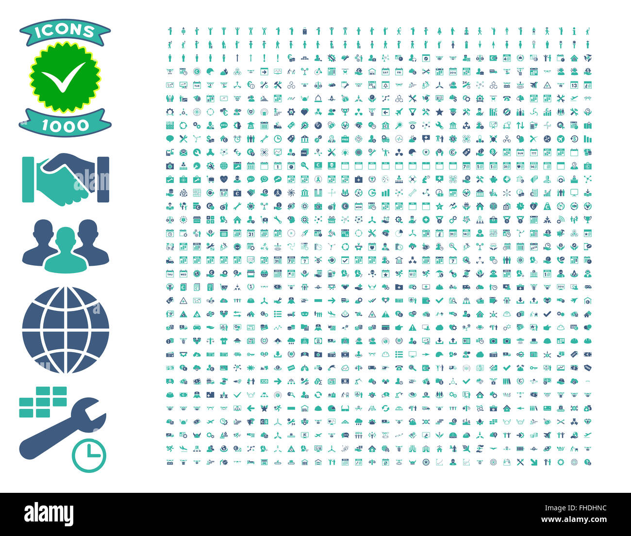 Collection Of 1000 Flat Vector Icons Stock Photo - Alamy