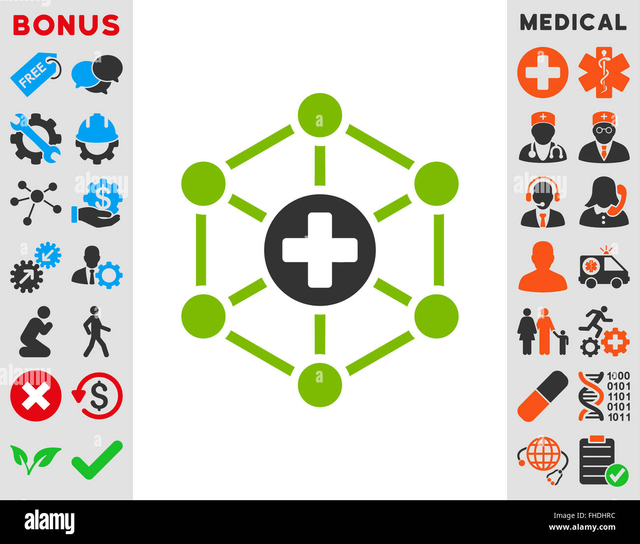 Medical Network Icon Stock Photo - Alamy