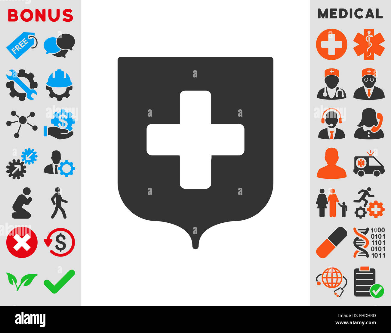 Medical Shield Icon Stock Photo - Alamy