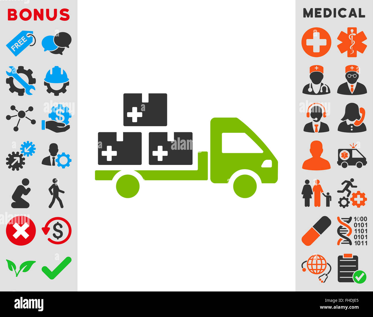 Medication Delivery Icon Stock Photo - Alamy