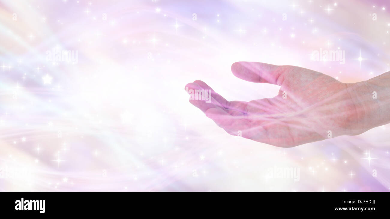 Composite image of woman presenting with her hand Stock Photo - Alamy