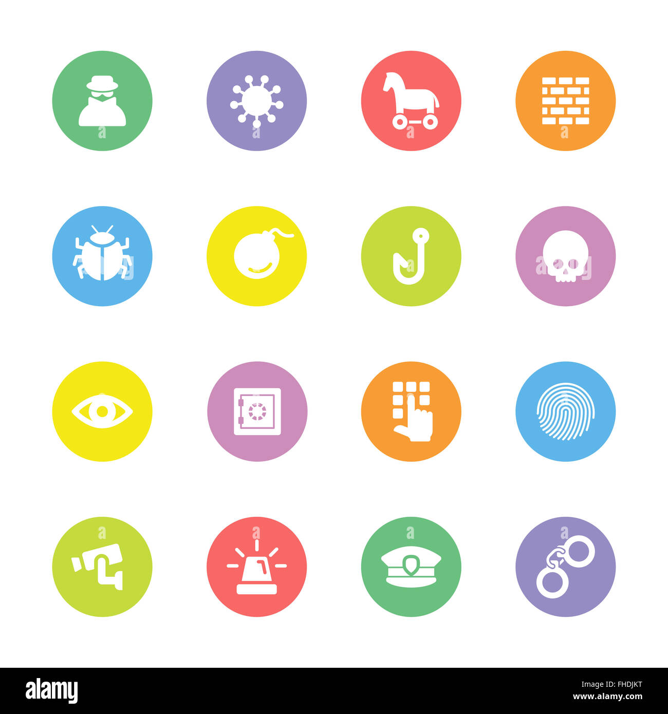 [JPEG] colorful flat icon set 7 on circle for web design, UI ...