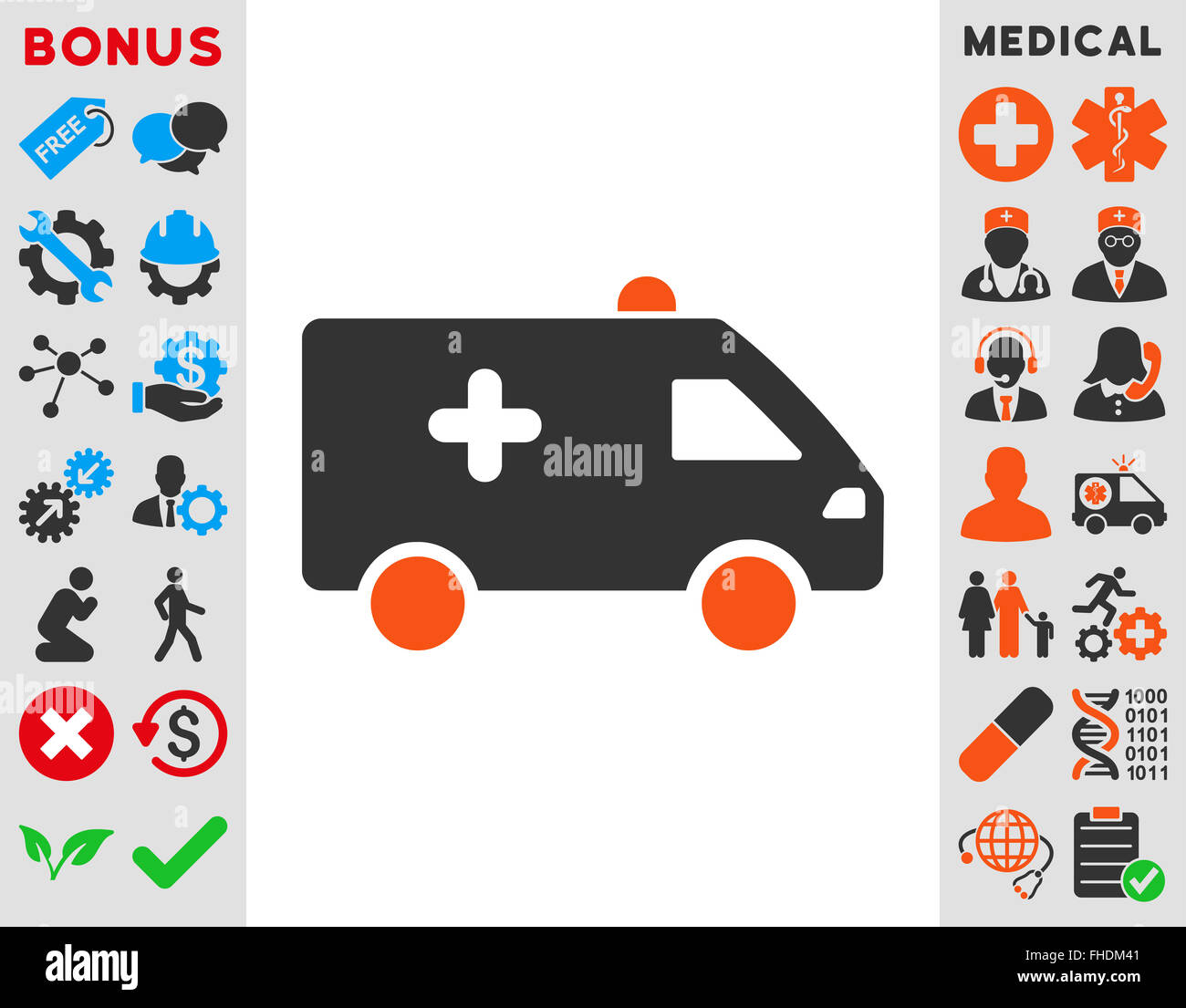 Hospital Car Icon Stock Photo - Alamy