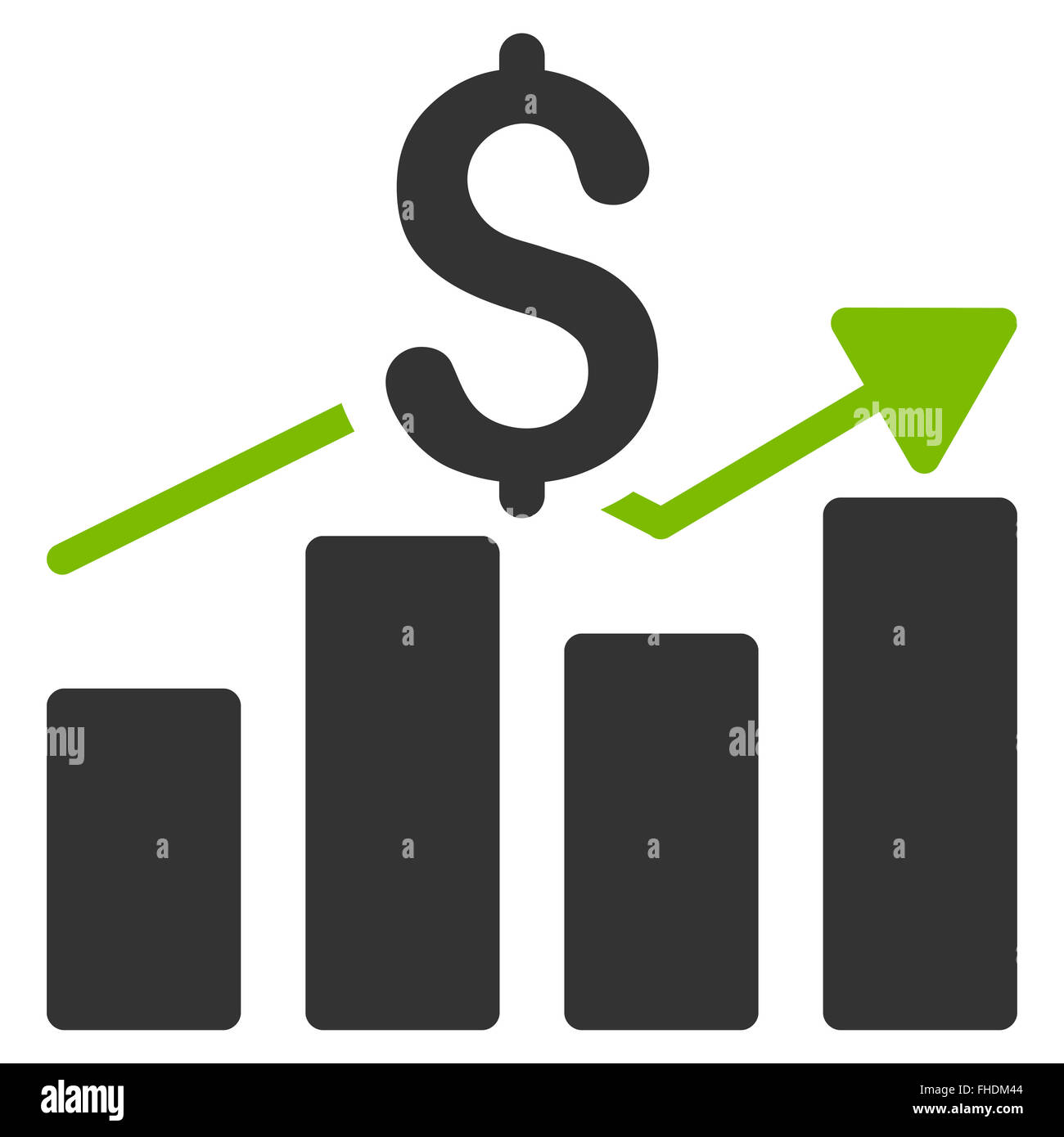 Sales Bar Chart Icon Stock Photo - Alamy