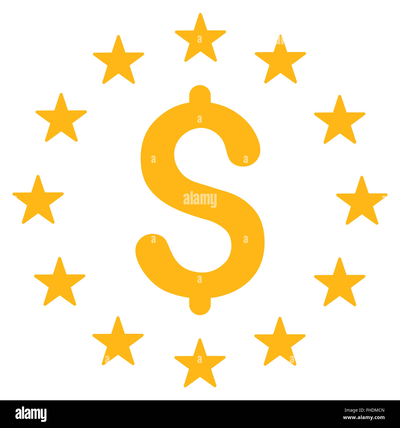 Dollar Stars Icon Stock Photo - Alamy