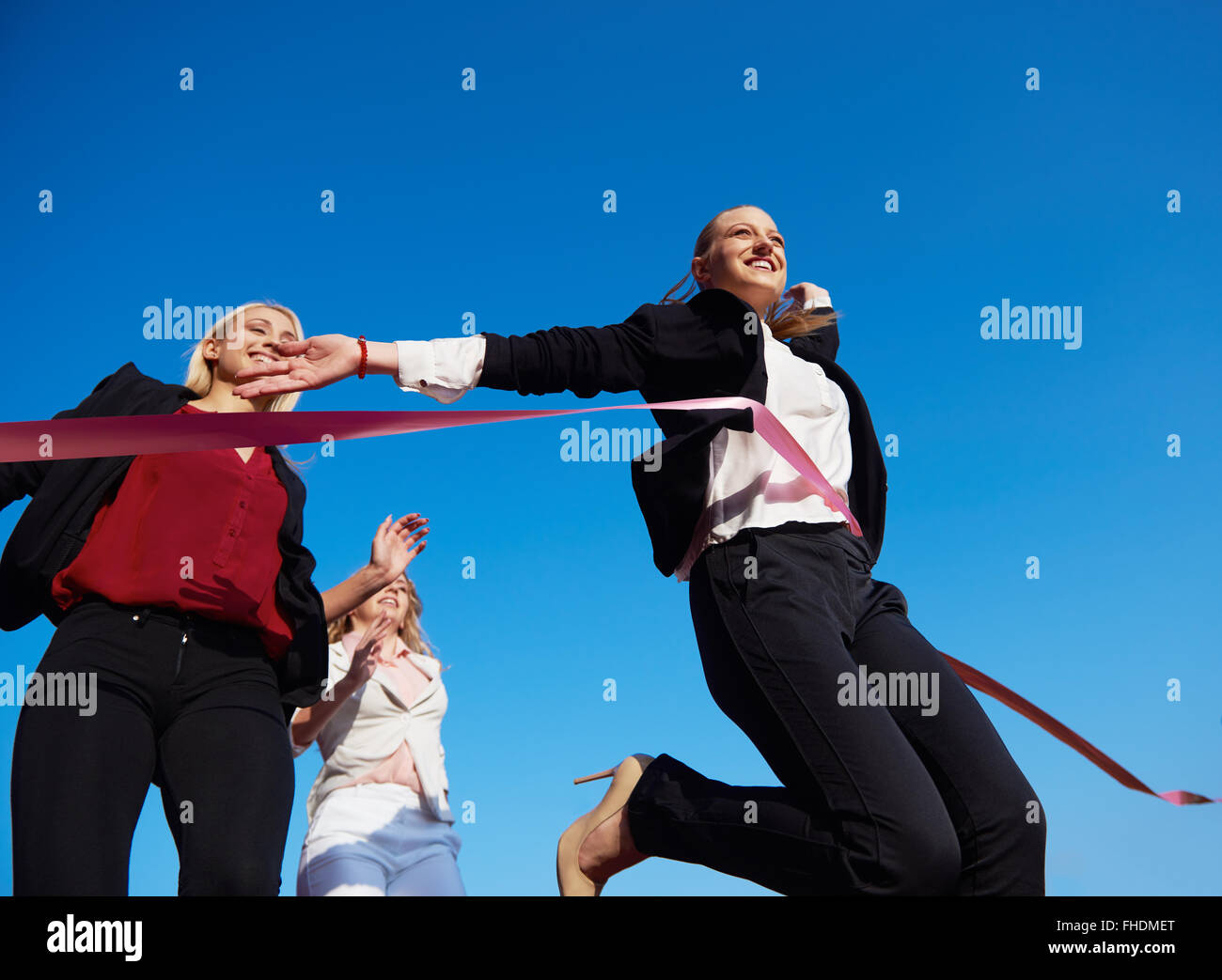 business people running on racing track Stock Photo - Alamy