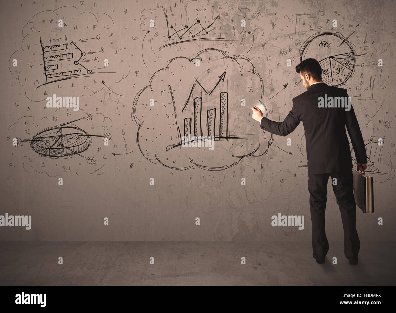business project on a wall Stock Photo - Alamy