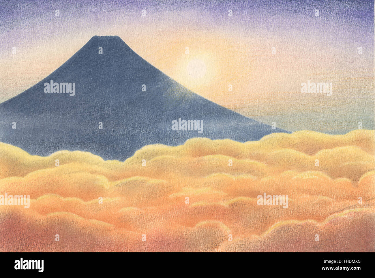 Fujiyama illustration hi-res stock photography and images - Alamy