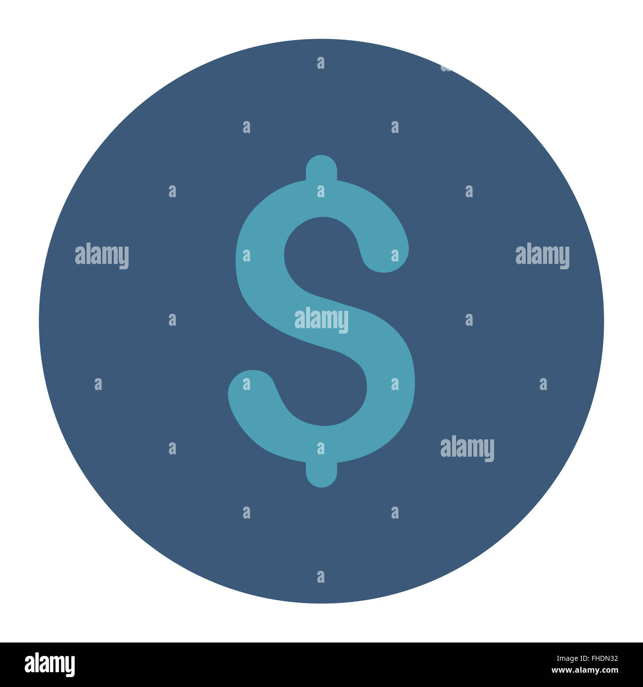 Dollar flat cyan and blue colors round button Stock Photo - Alamy