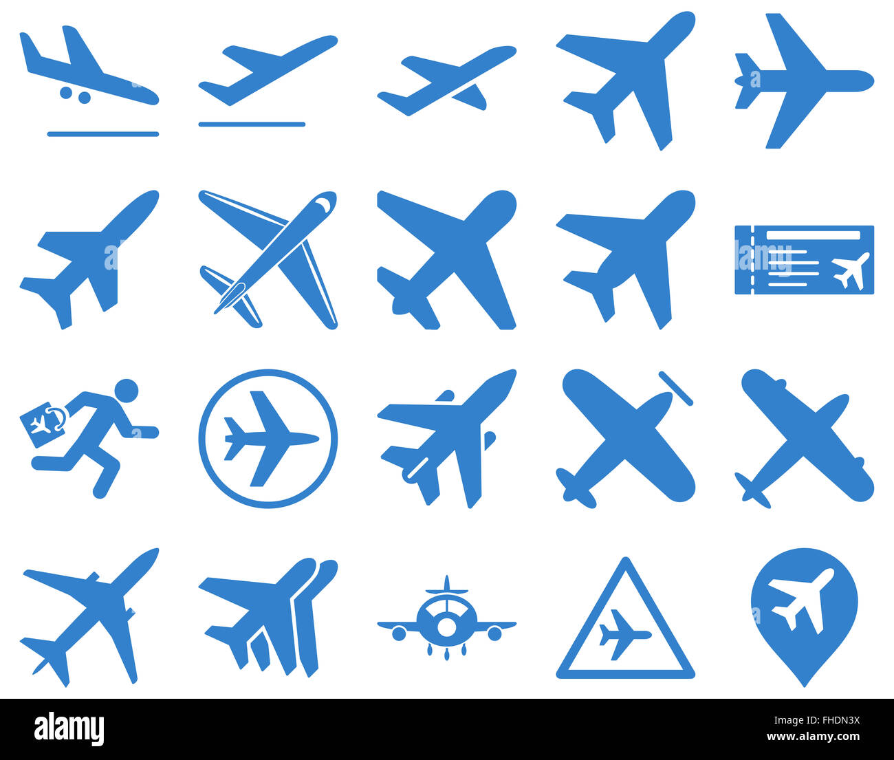 Aviation Icon Set Stock Photo - Alamy