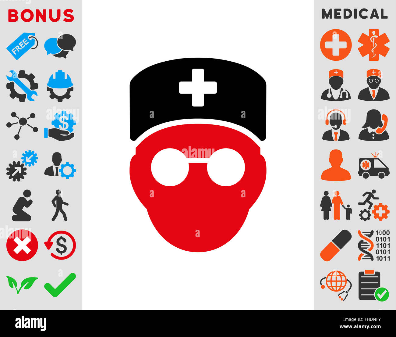 Medic Head Icon Stock Photo - Alamy