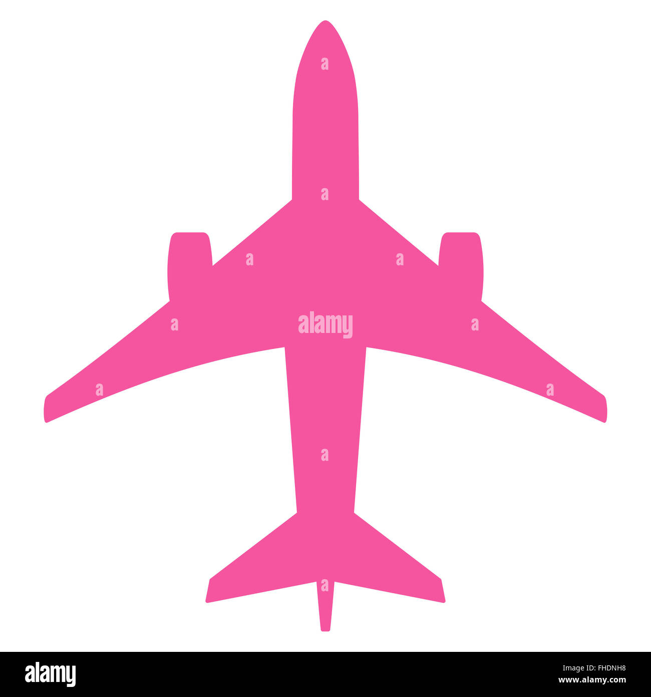 Jet Plane Flat Icon Stock Photo - Alamy