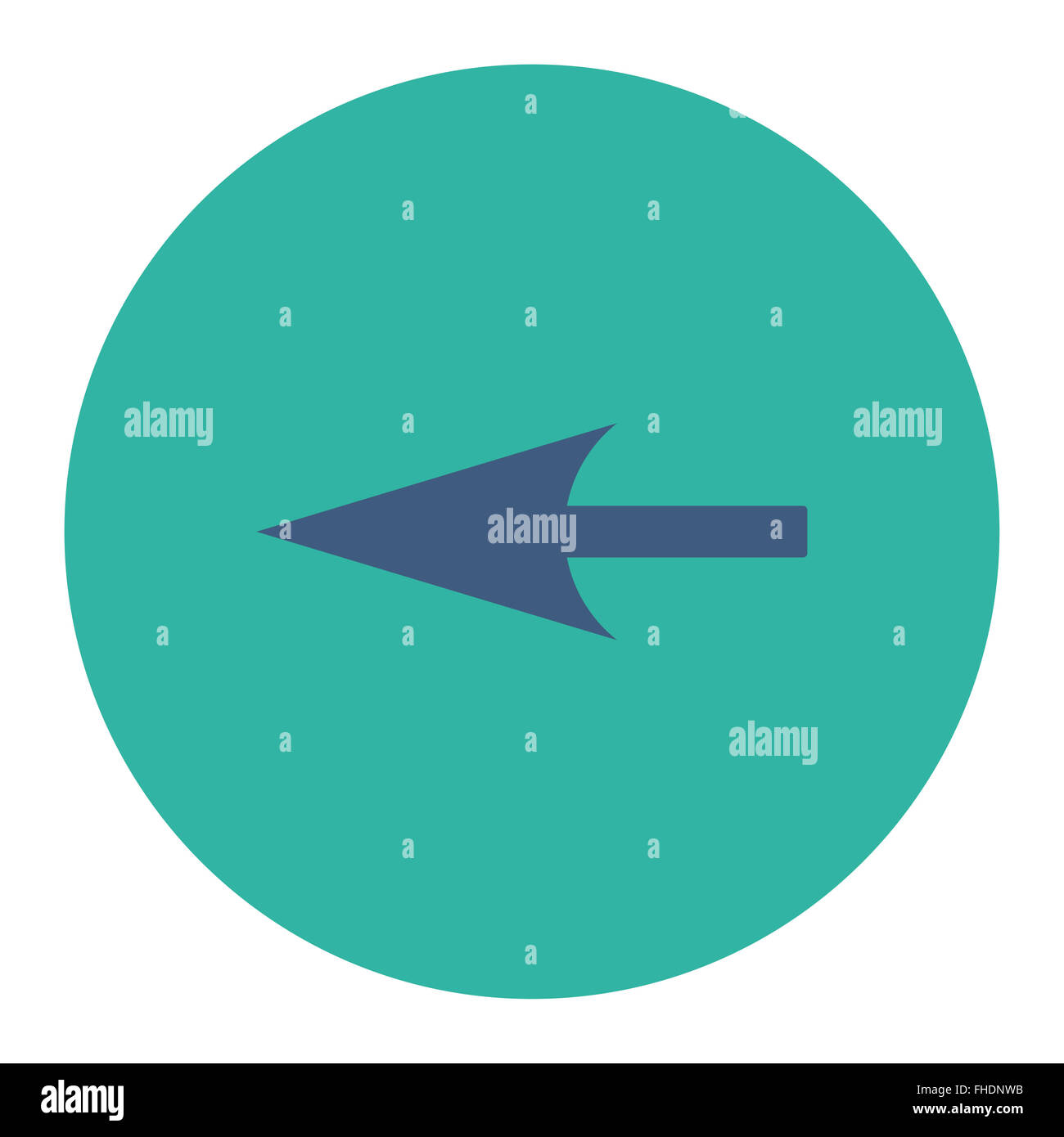 Sharp Left Arrow flat cobalt and cyan colors round button Stock Photo ...