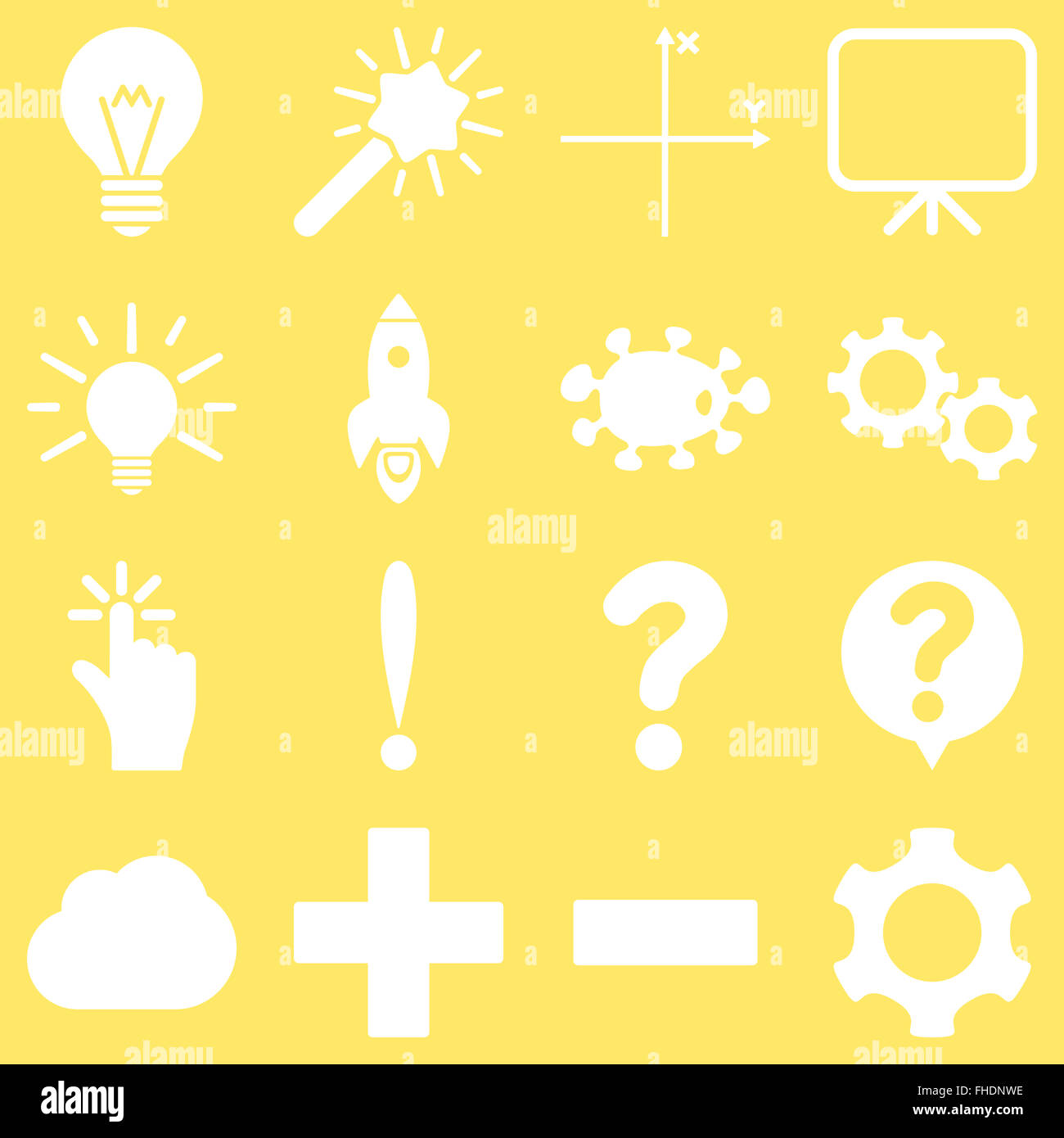 Basic science and knowledge icons Stock Photo - Alamy