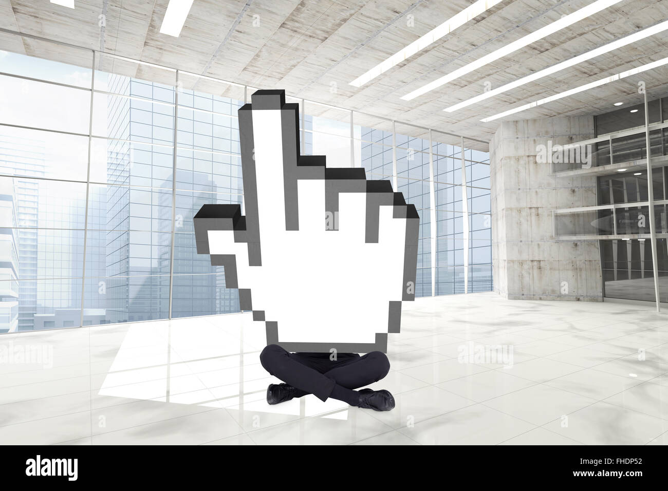 Composite image of cursor with legs Stock Photo - Alamy
