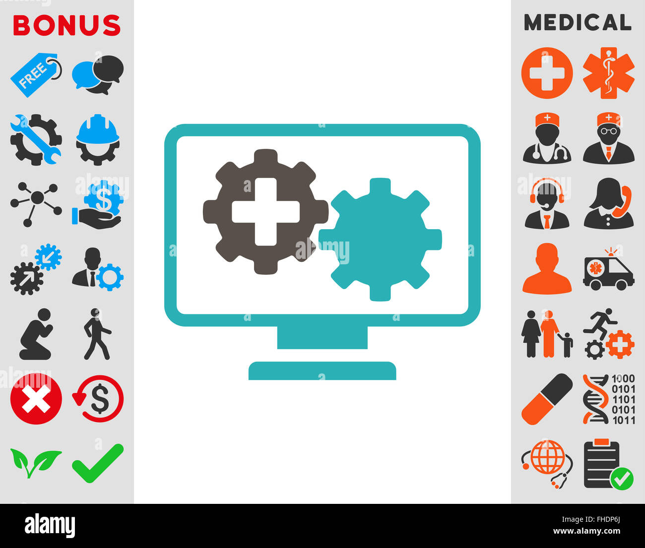 Medical Process Monitoring Icon Stock Photo - Alamy
