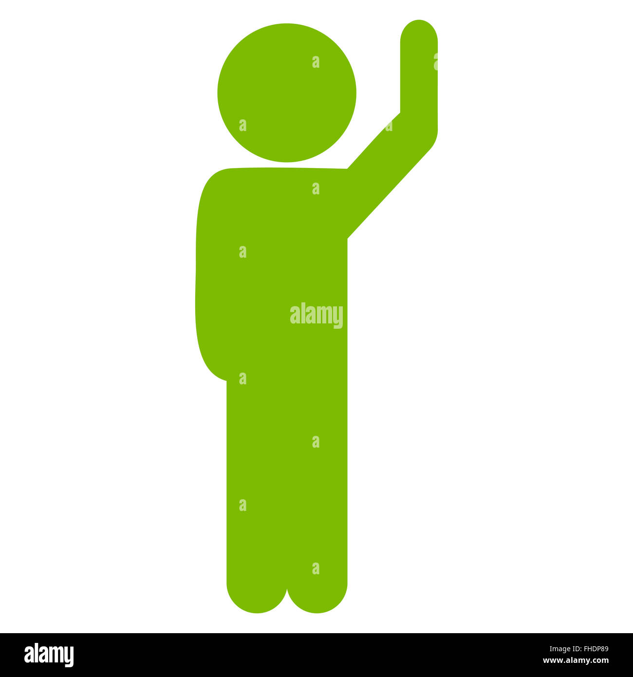 Human Profile Hello Icon Stock Photo - Alamy