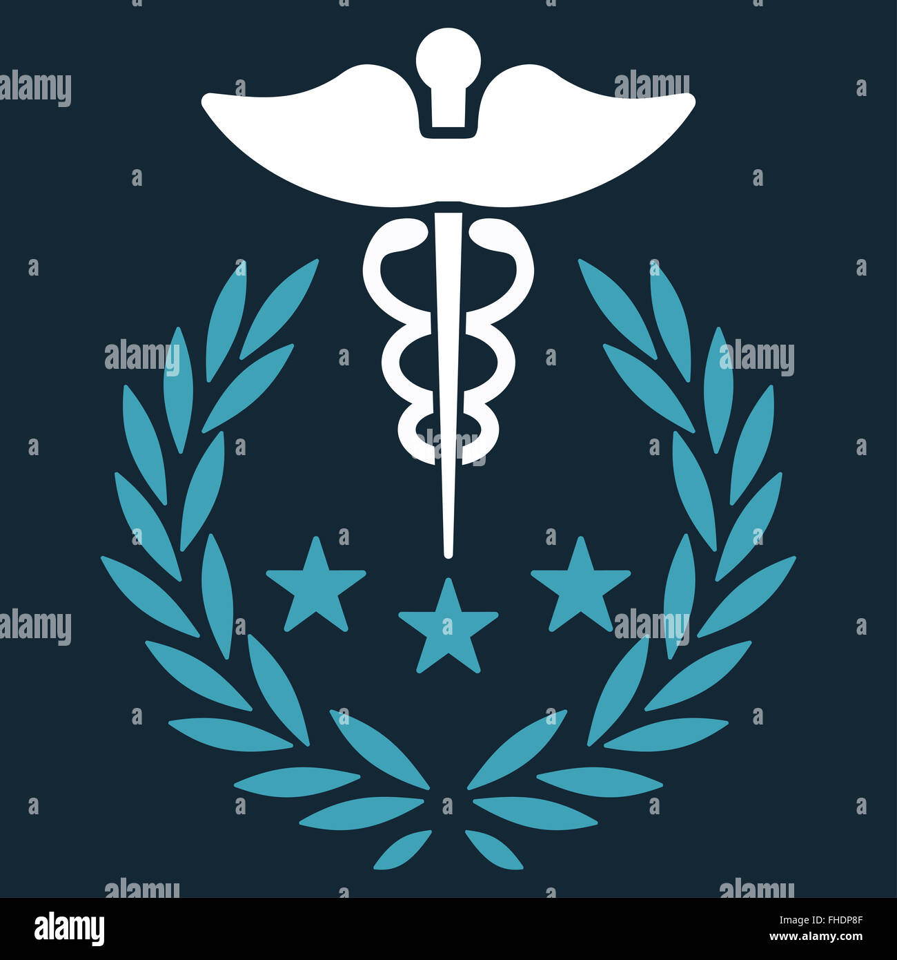 Caduceus Logo Icon Stock Photo - Alamy
