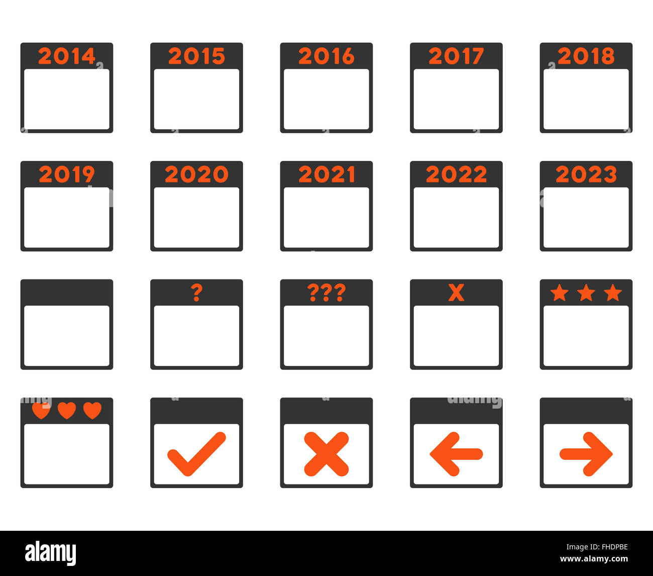 Calendar Years Icon Stock Photo - Alamy