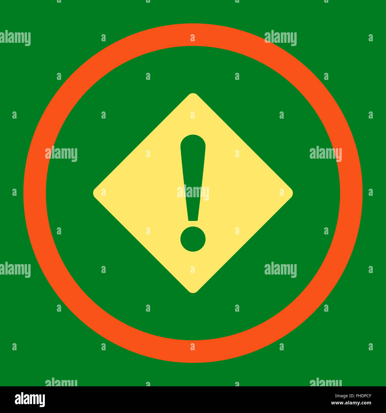 Error flat orange and yellow colors rounded vector icon Stock Photo - Alamy