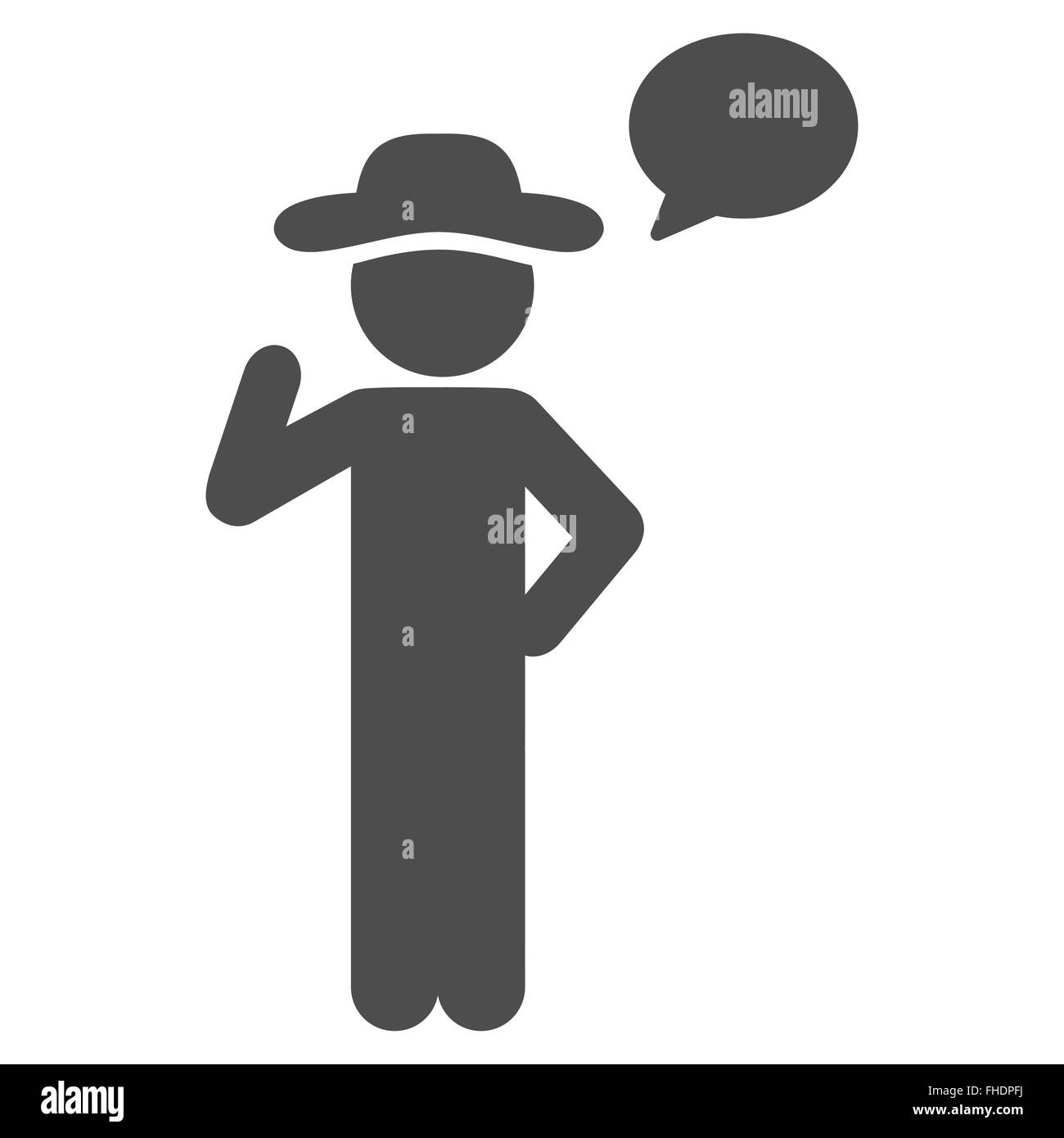 Spy Speech Icon Stock Photo - Alamy
