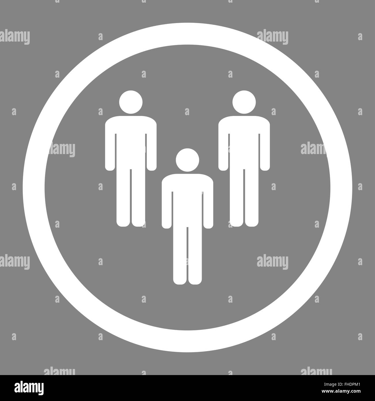 Community flat white color rounded vector icon Stock Photo - Alamy