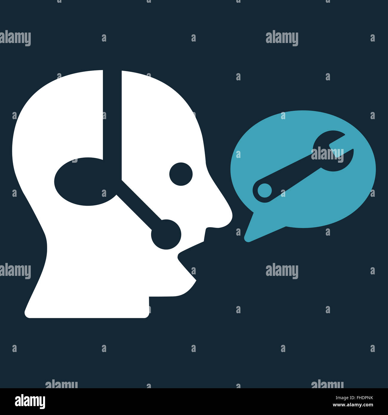 Operator Service Message Icon Stock Photo - Alamy