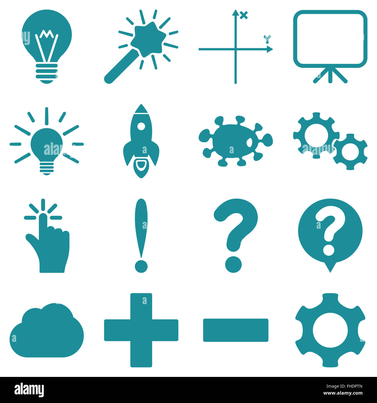 Basic science and knowledge icons Stock Photo - Alamy