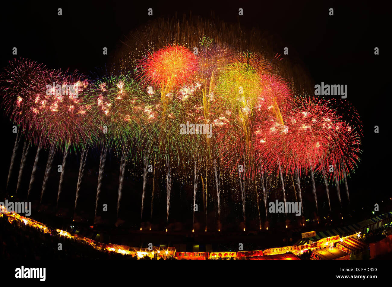 Wide view of fireworks hi-res stock photography and images - Alamy