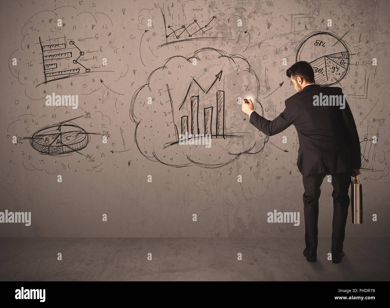 business project on a wall Stock Photo - Alamy