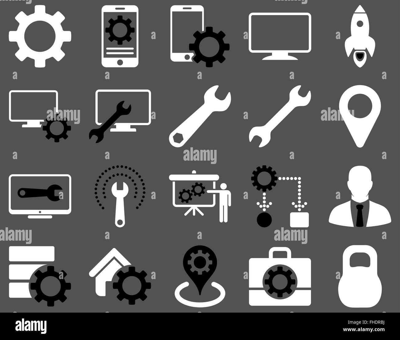 Settings and Tools Icons Stock Photo - Alamy