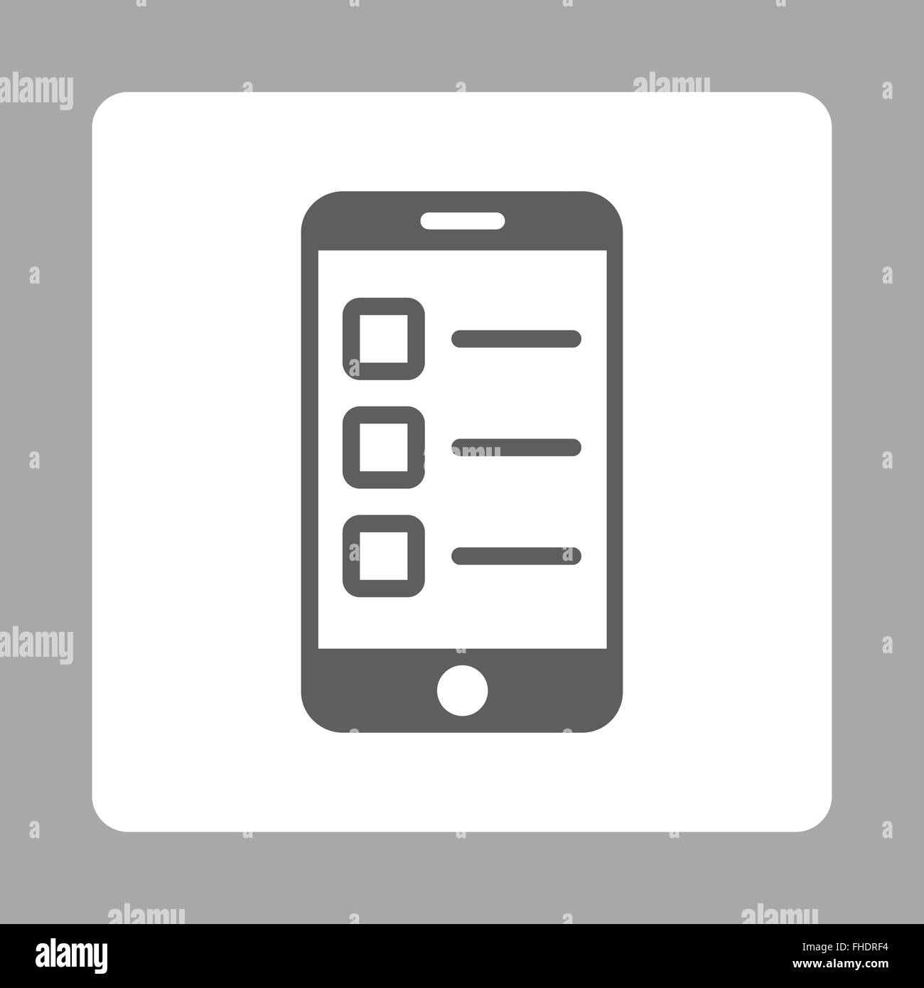 Mobile test icon Stock Photo - Alamy