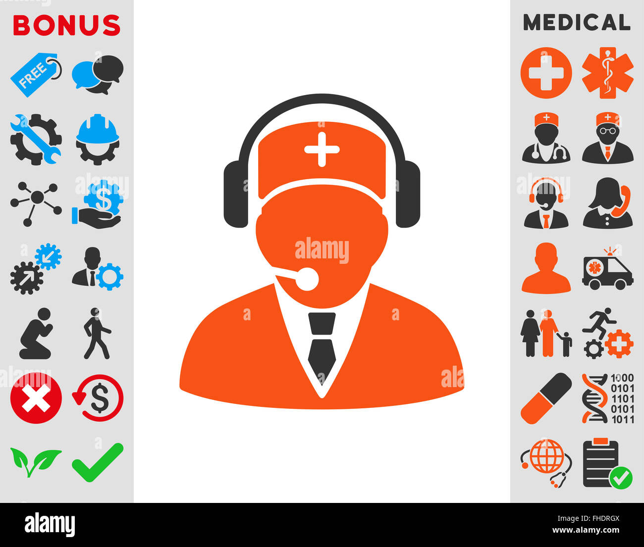 Emergency Operator Icon Stock Photo - Alamy