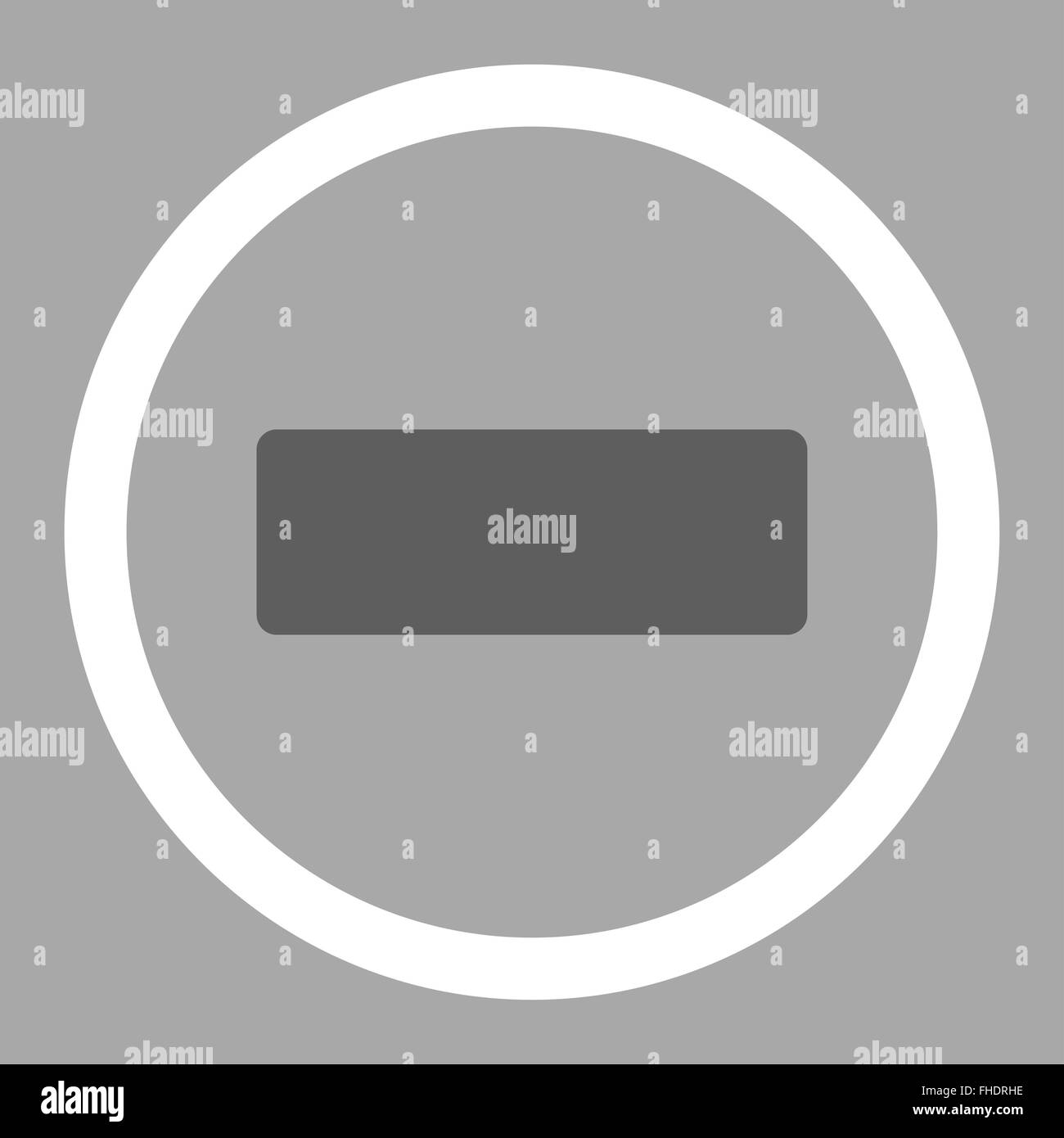 Minus flat dark gray and white colors rounded vector icon Stock Photo ...