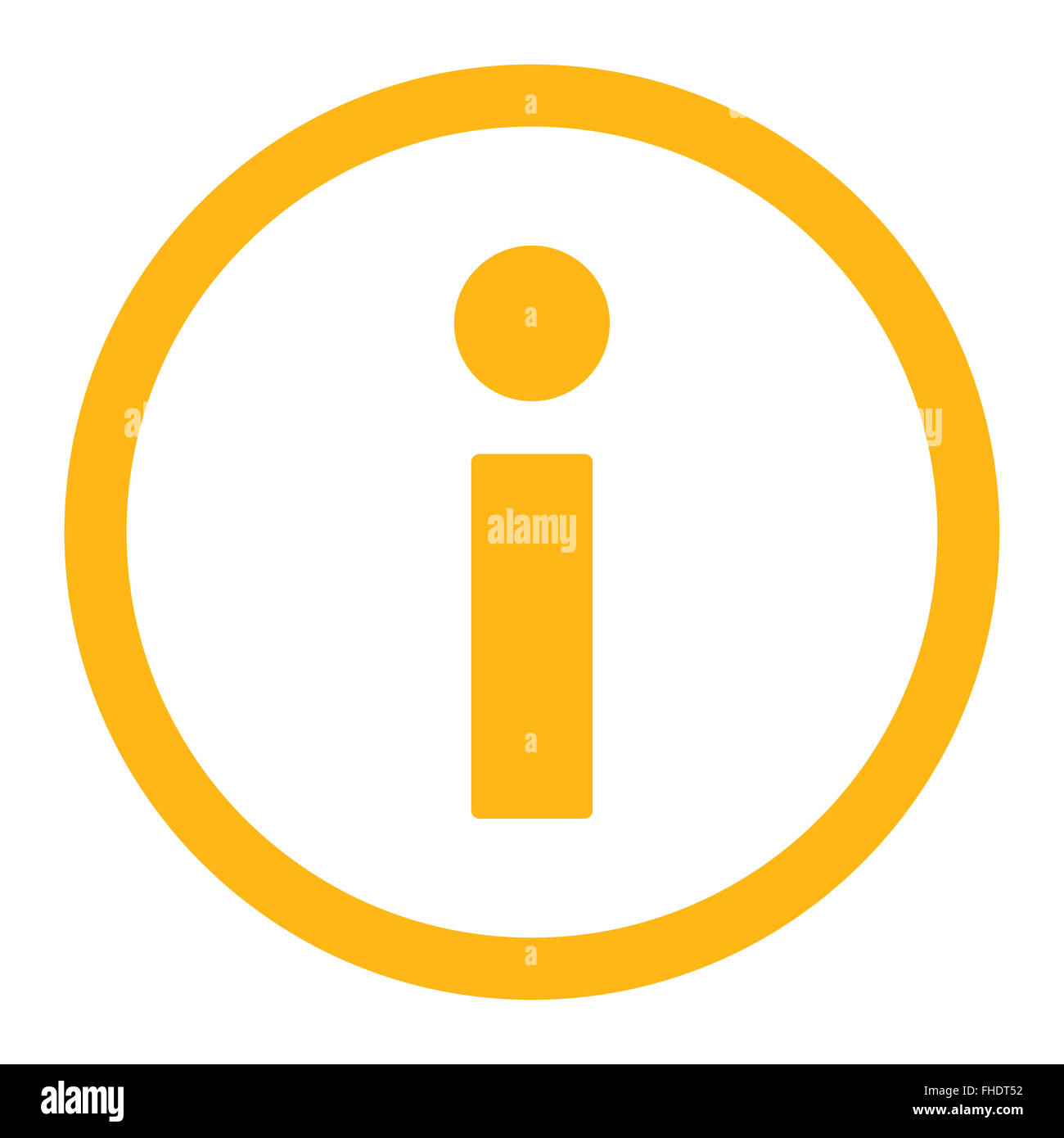 Info flat yellow color rounded vector icon Stock Photo - Alamy