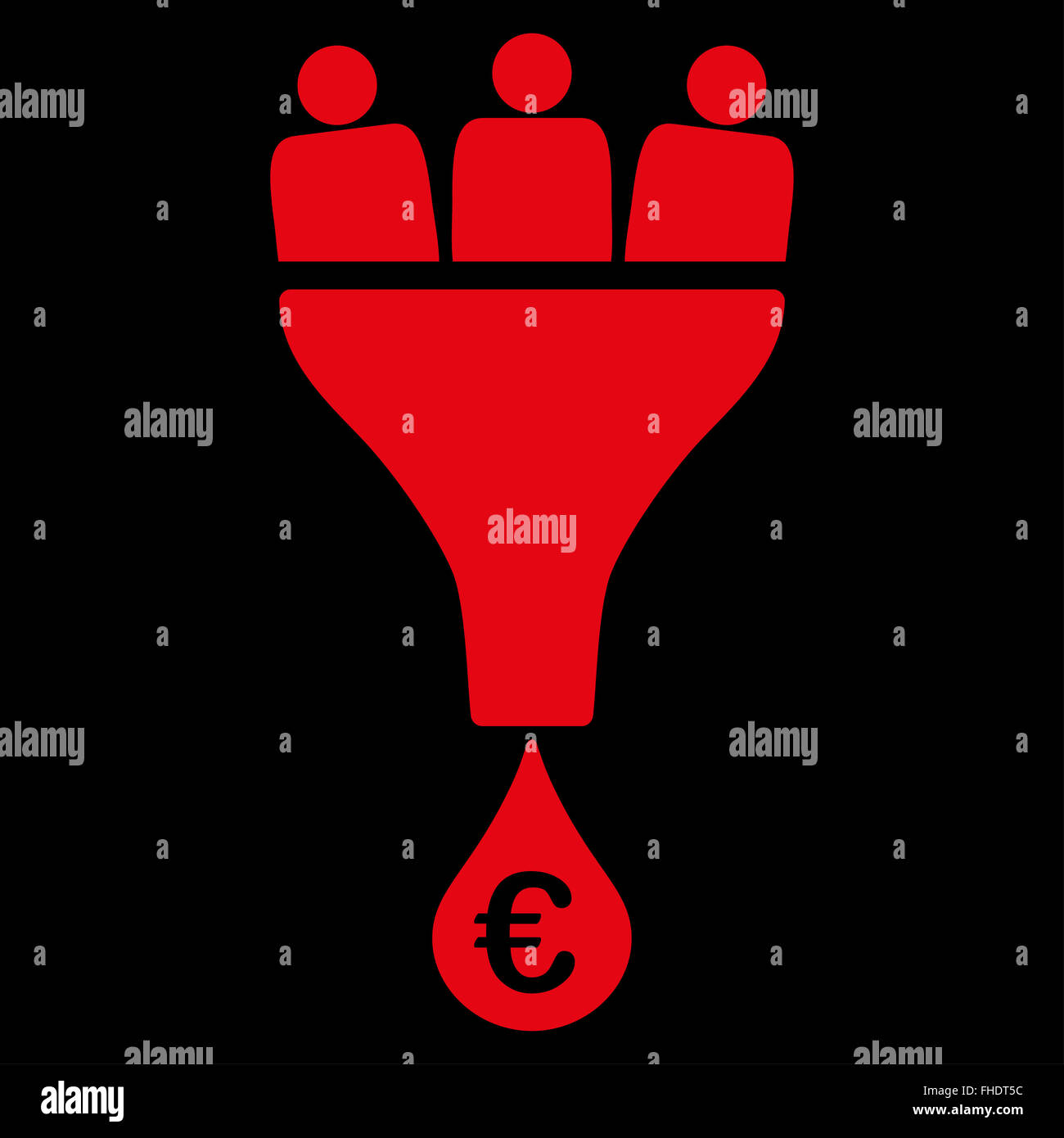Euro Sales Funnel Icon Stock Photo - Alamy