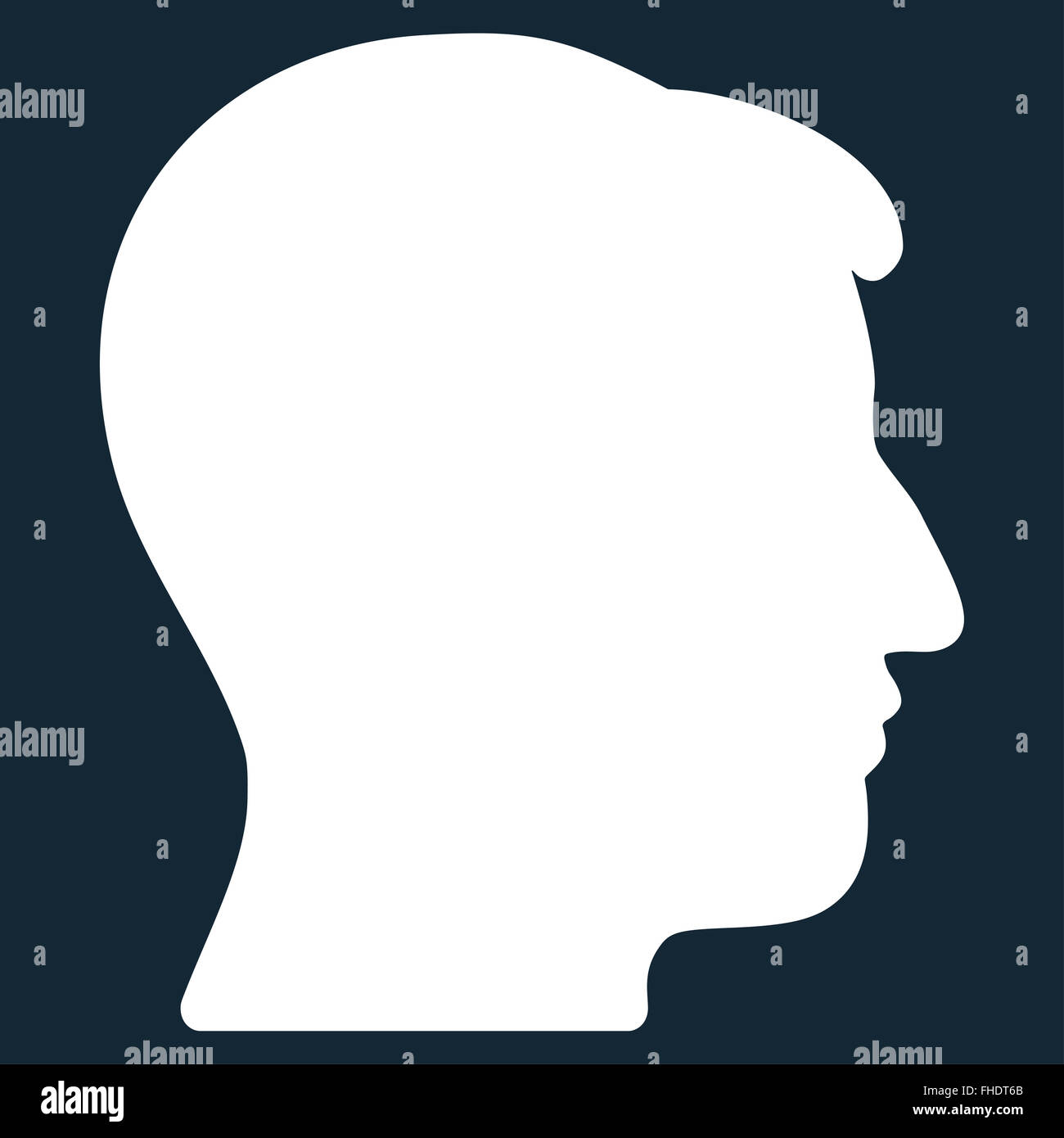 Man Head Icon Stock Photo - Alamy