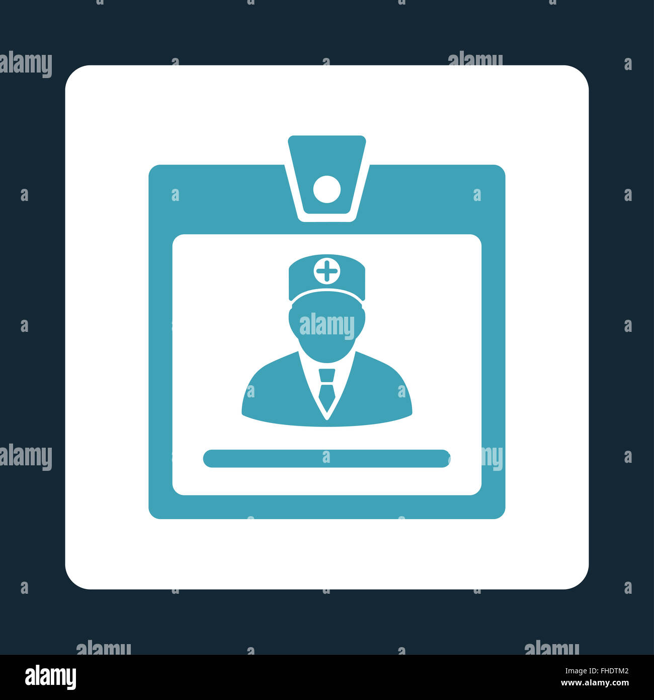 Doctor Badge Flat Button Stock Photo - Alamy