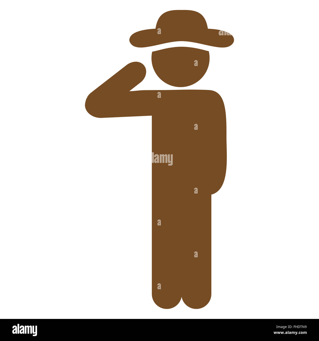 Agent Salute Icon Stock Photo - Alamy