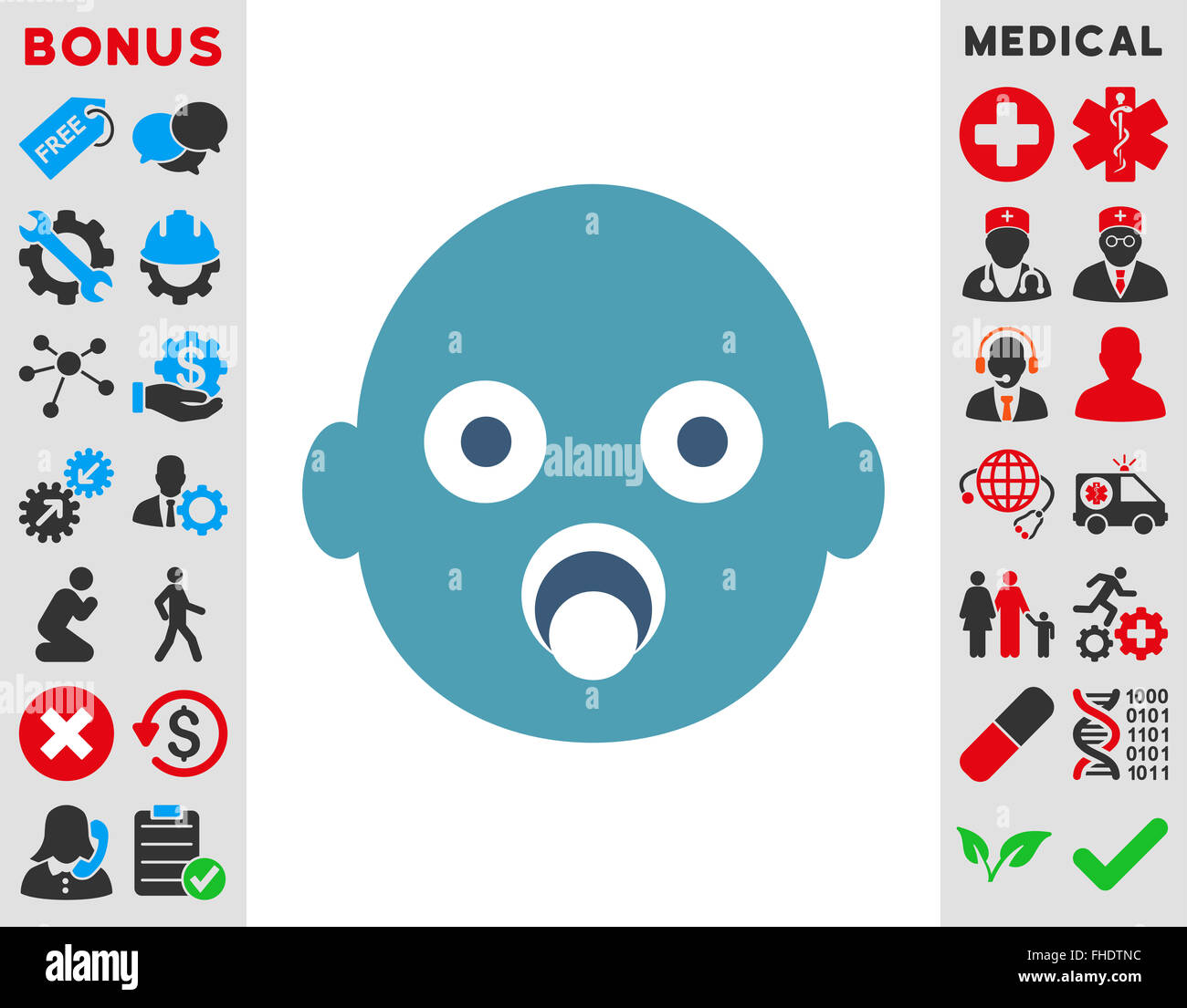 Baby Head Icon Stock Photo - Alamy