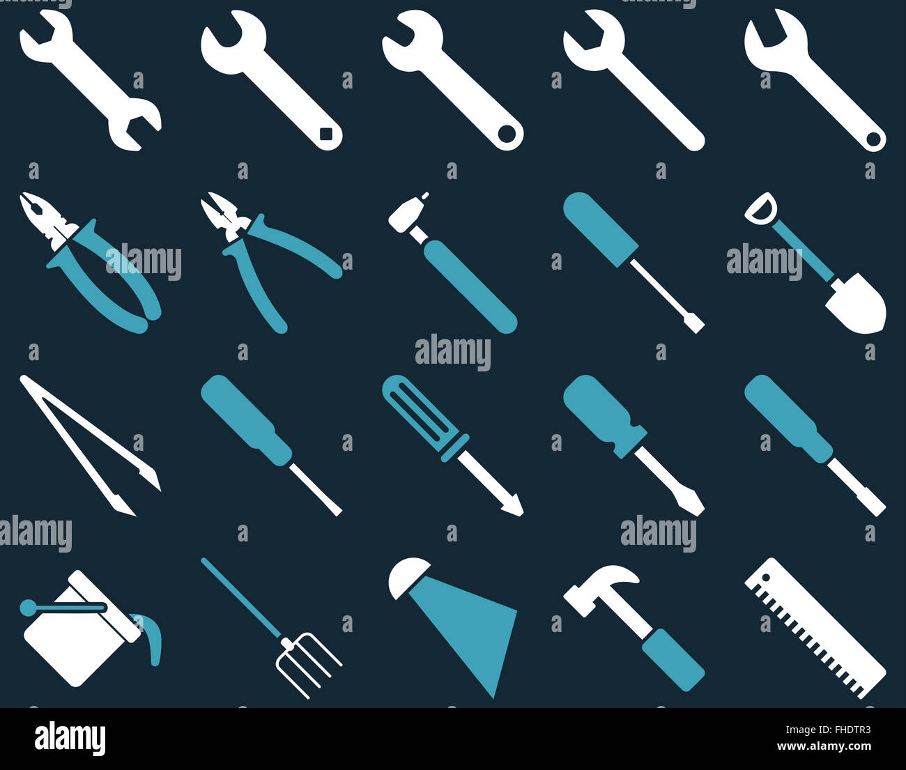 Equipment and Tools Icons Stock Photo - Alamy