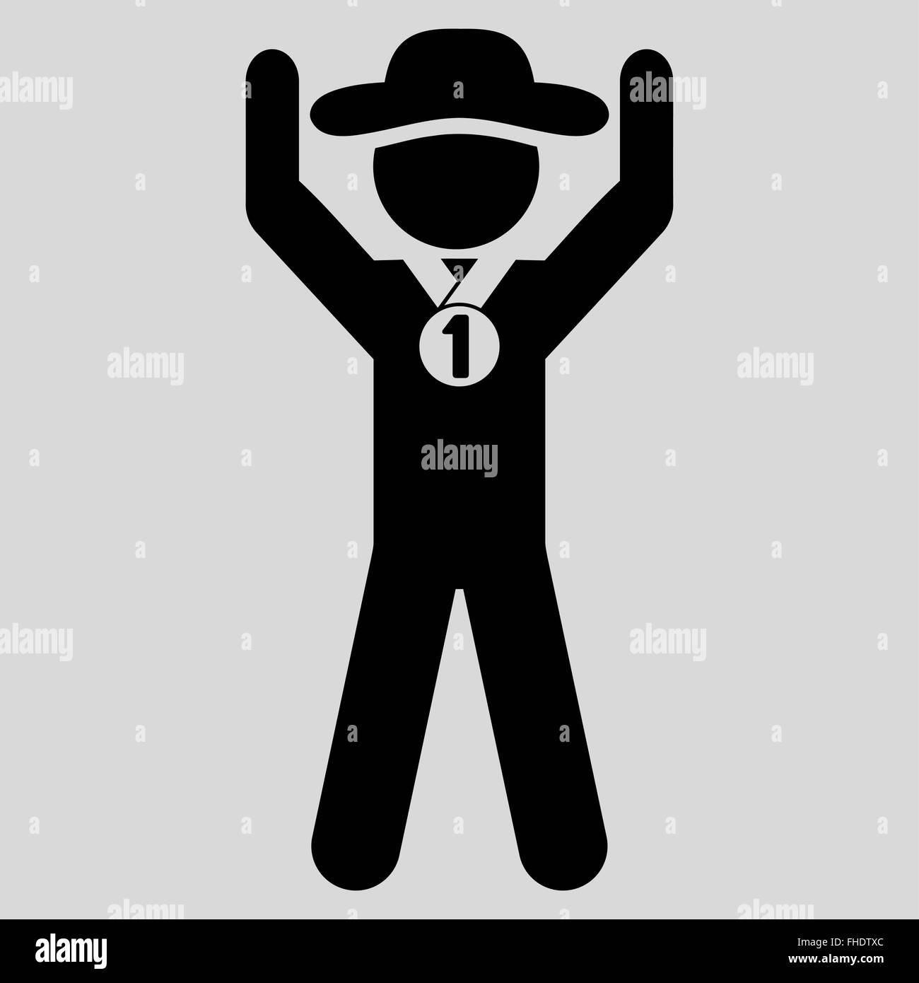 Person Champion Icon Stock Photo - Alamy